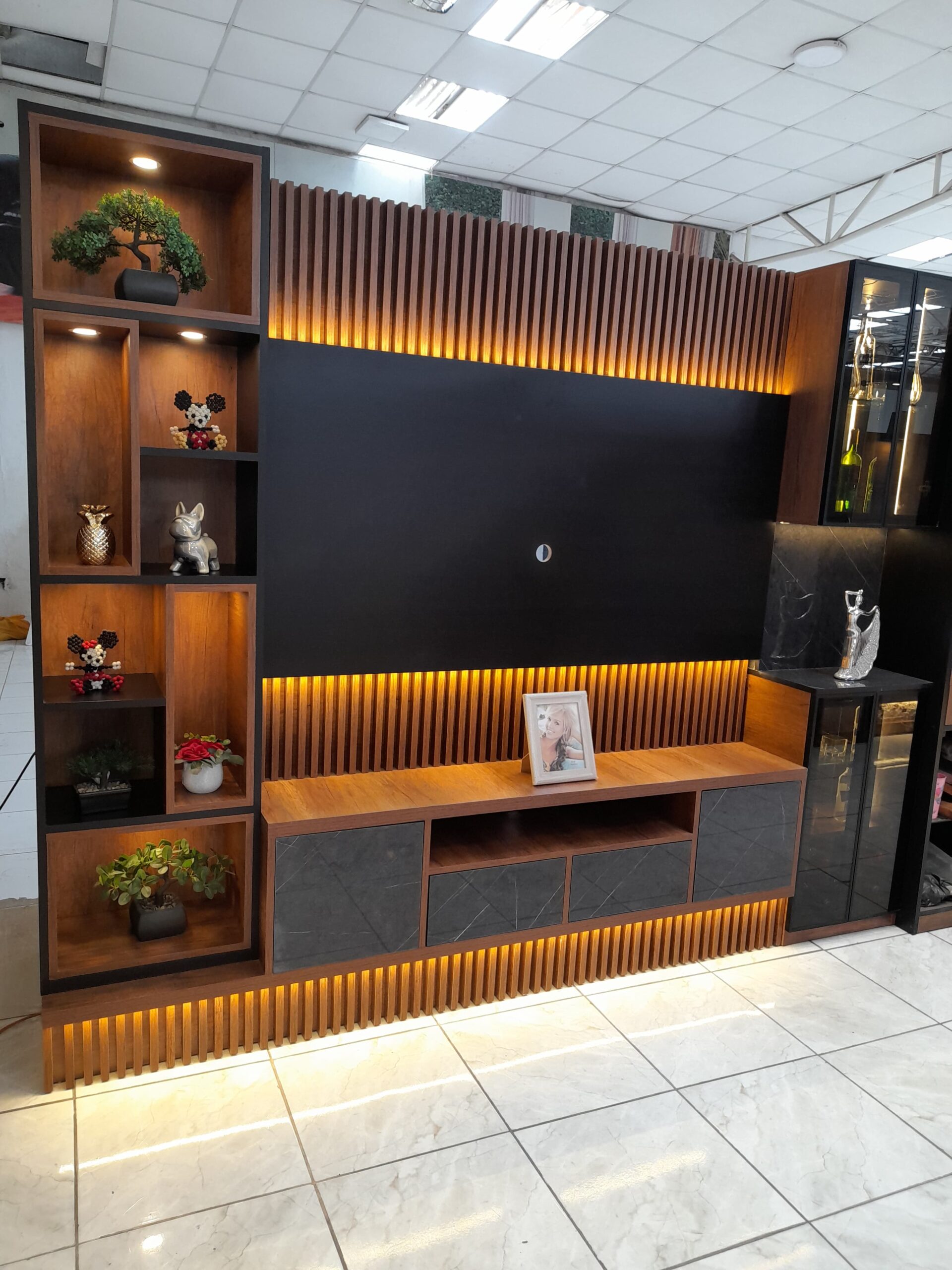 Centro De Entretenimiento Para Tv De 75″ – 100% Melamine – C.C. Mundo ...